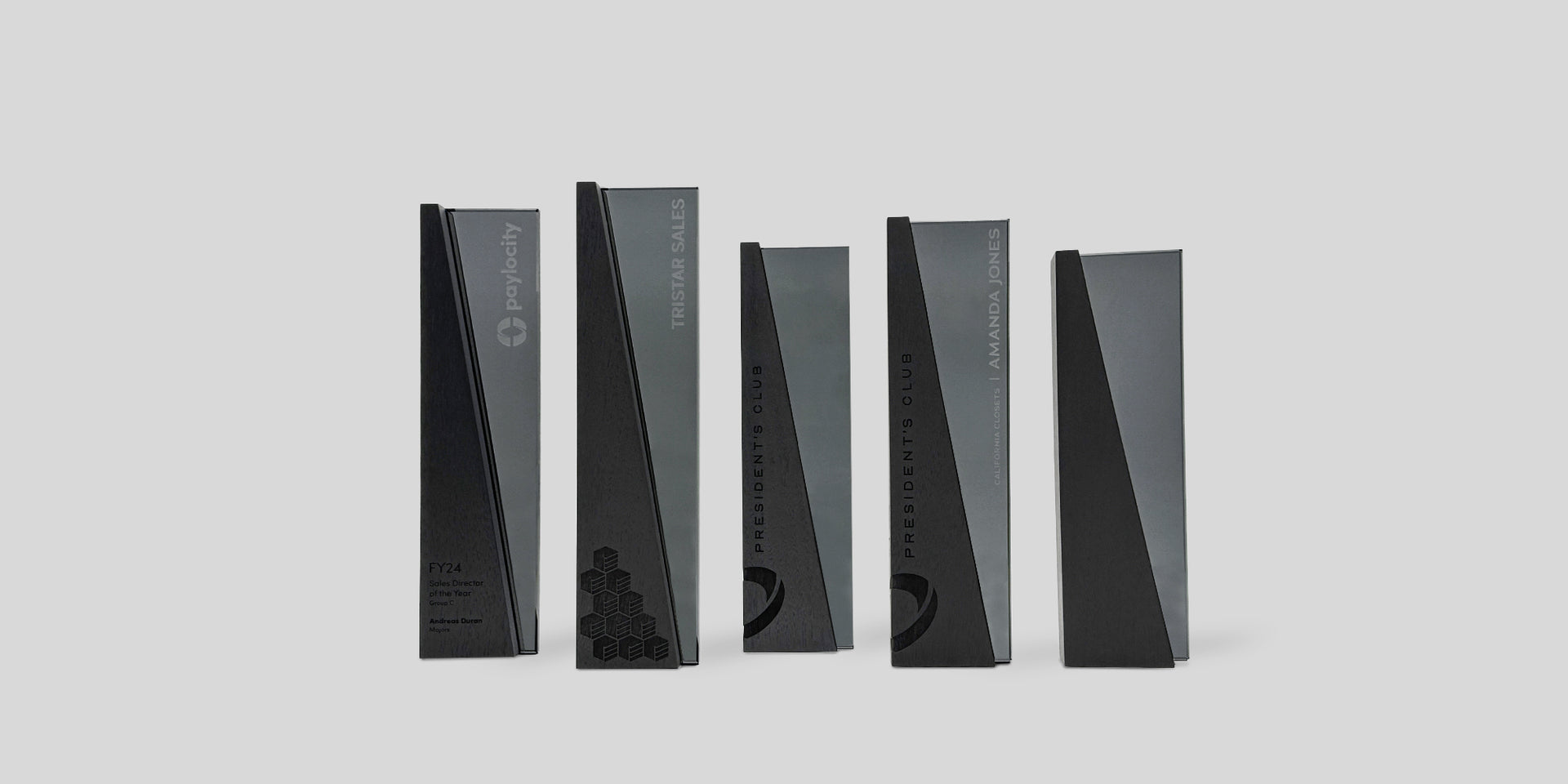 DI/MI Award Collection | Modern Glass Trophies by Trophyology